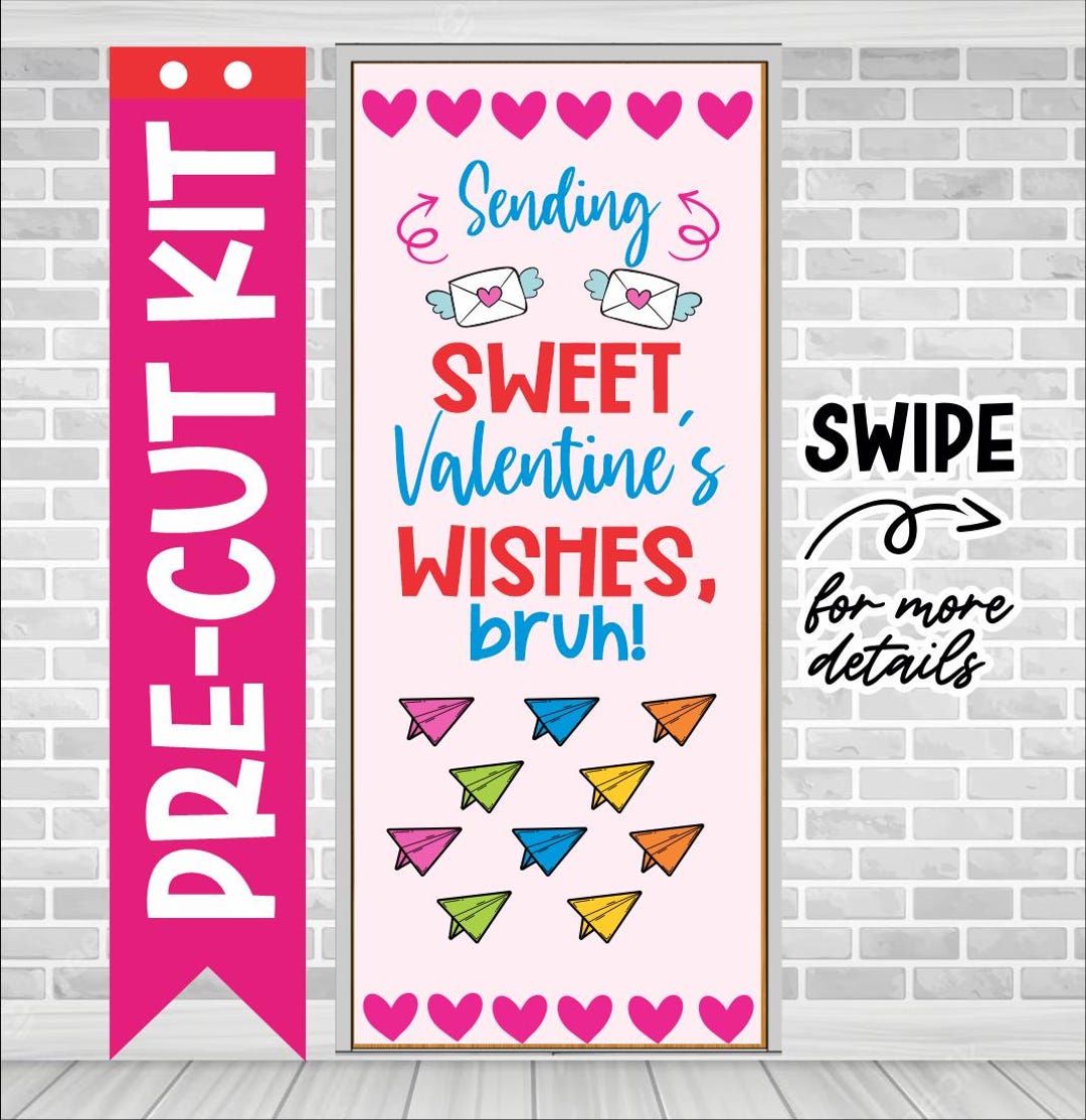 SWEET VALENTINE'S WISHES Precut School Classroom Decoration, February ...