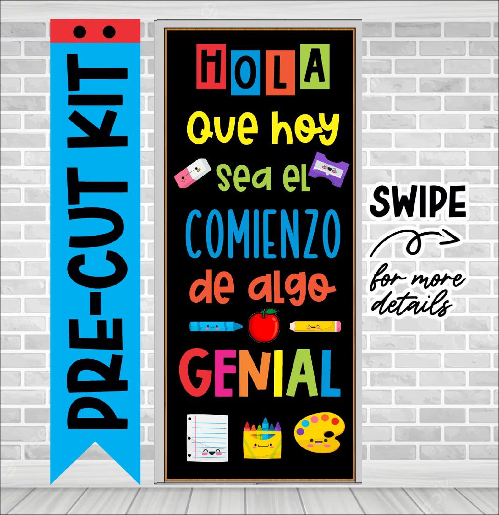 QUE HOY SEA El Comienzo Bulletin Board Kit, Spanish Door Decoration ...