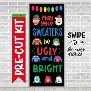 Christmas Bulletin Board Kit | Precut Holiday School Decor | Bulletin ...