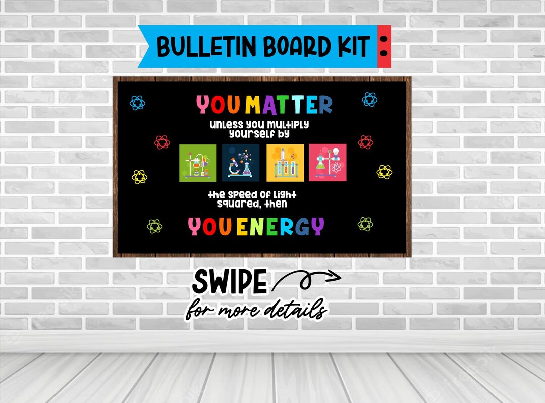 SCIENCE Bulletin Board Kit Classroom Letters Decoration Teacher ...