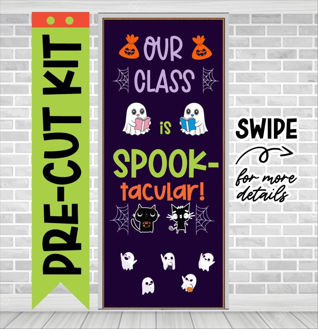 Halloween Pre-cut Bulletin Board Decoration: Spooktacular Classroom ...