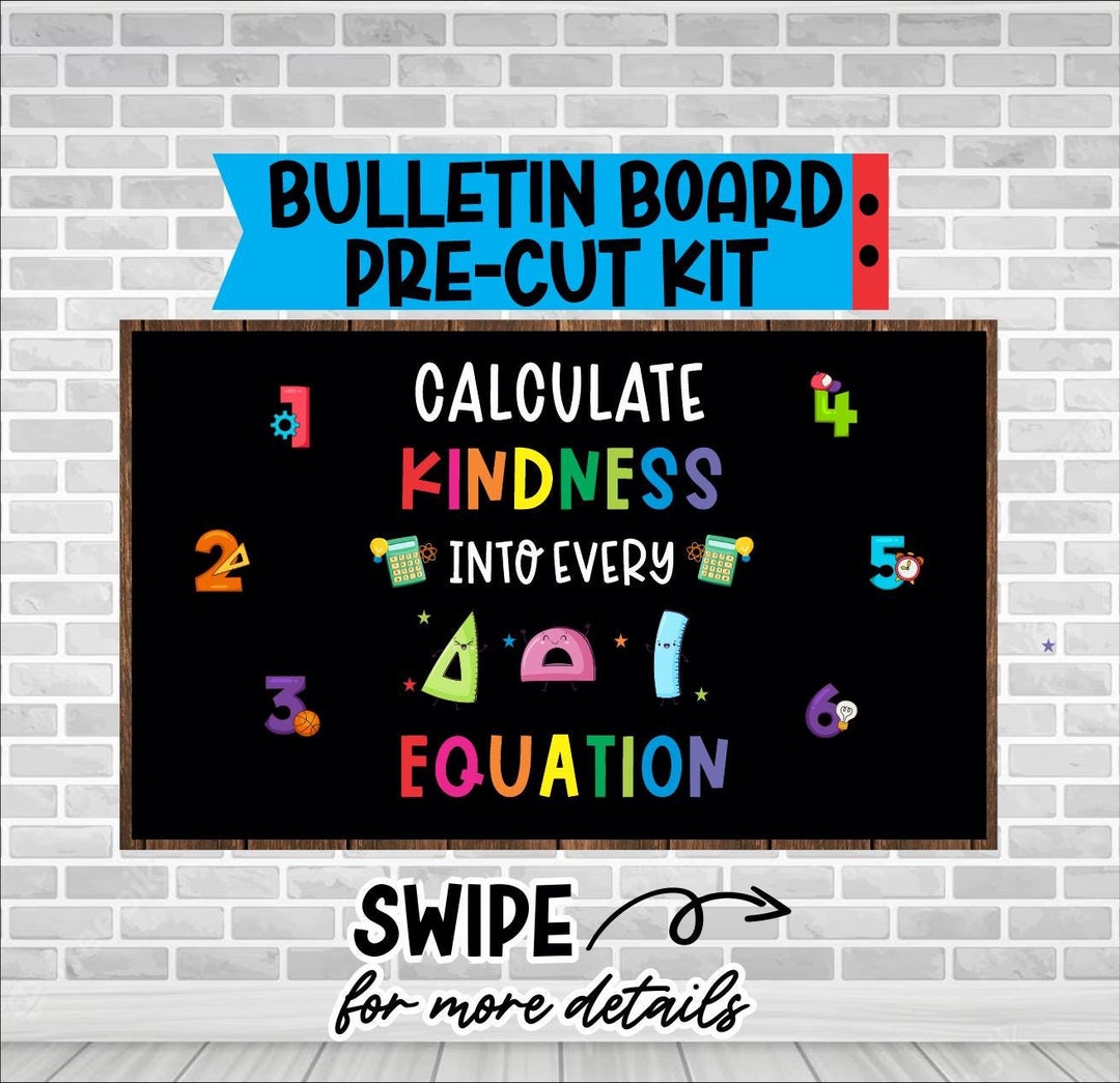 Calculate Kindness Math Bulletin Board Kit: School Door Decoration - Etsy
