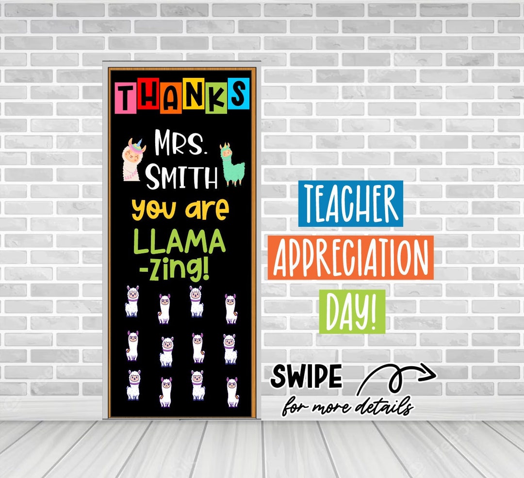 LLAMA LLAMAZING Teacher Appreciation Day Kit School Door Decor ...