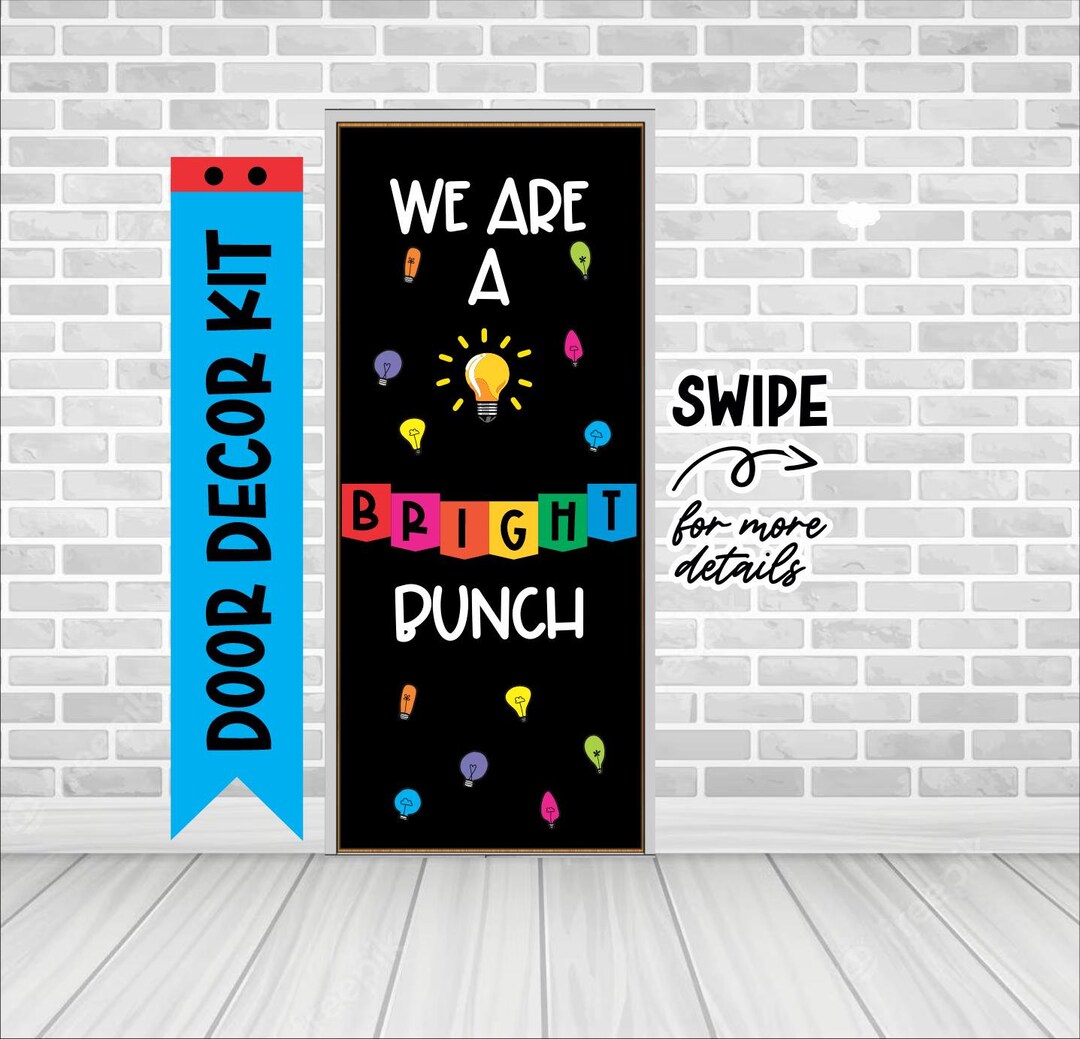 BRIGHT BUNCH Bulletin Board Kit Back to School Door Decoration Bulletin ...