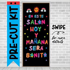 MAÑANA SERA BONITO Spanish Door Decoration Spanish Classroom Letters ...