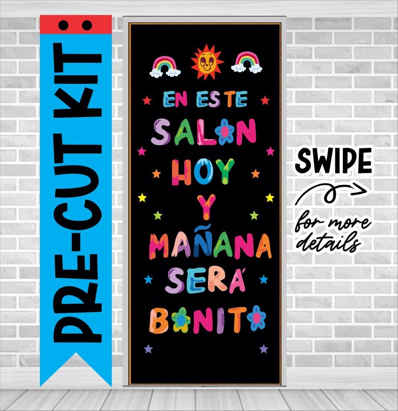 MAÑANA SERA BONITO Spanish Door Decoration Spanish Classroom Letters ...