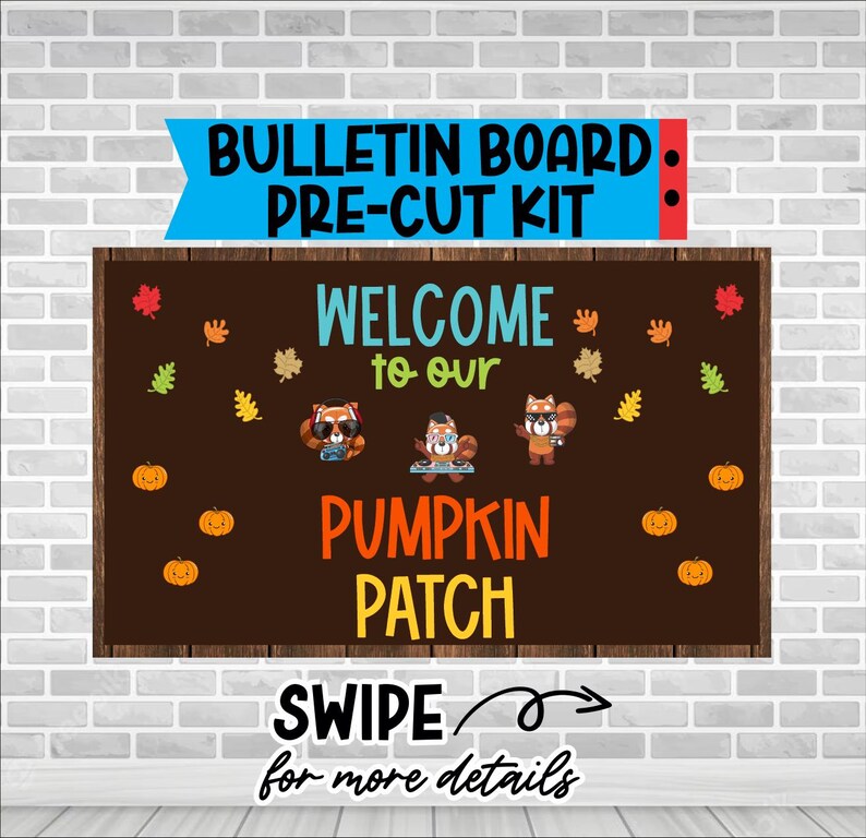 Fall Bulletin Board Precut Kit | Precut Autumn Classroom Door Decor Set ...