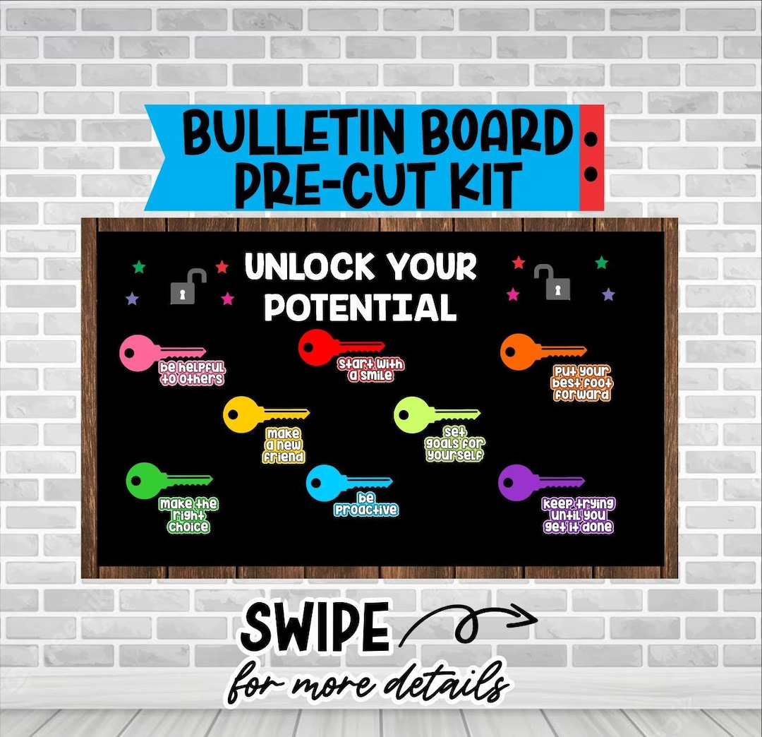 Unlock Your Potential Bulletin Board Kit: Classroom Door Decor - Etsy
