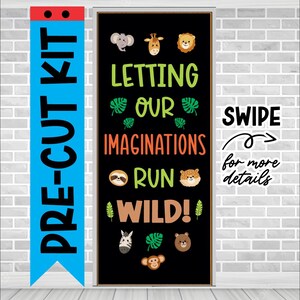 Safari Wild Animals Bulletin Board Kit: Classroom Door Letters - Etsy