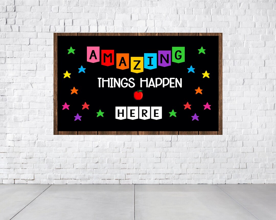 Amazing Things Happen Here Bulletin Board Letters Classroom - Etsy