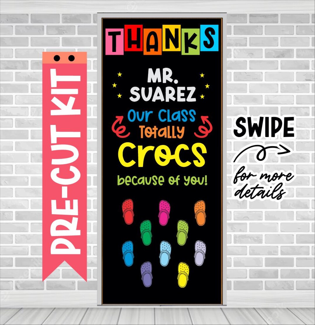 CROCS SANDAL Precut Teacher Appreciation Door Decorations, Classroom ...