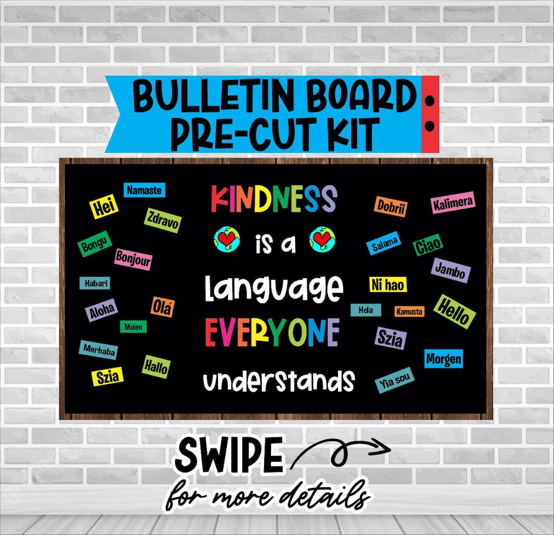 Kindness Language Bulletin Board Kit: School Door Decoration - Etsy