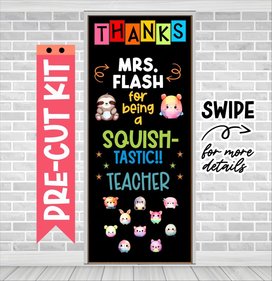 SQUISH Precut School Door Decoration Kit, Squish Bulletin Board ...