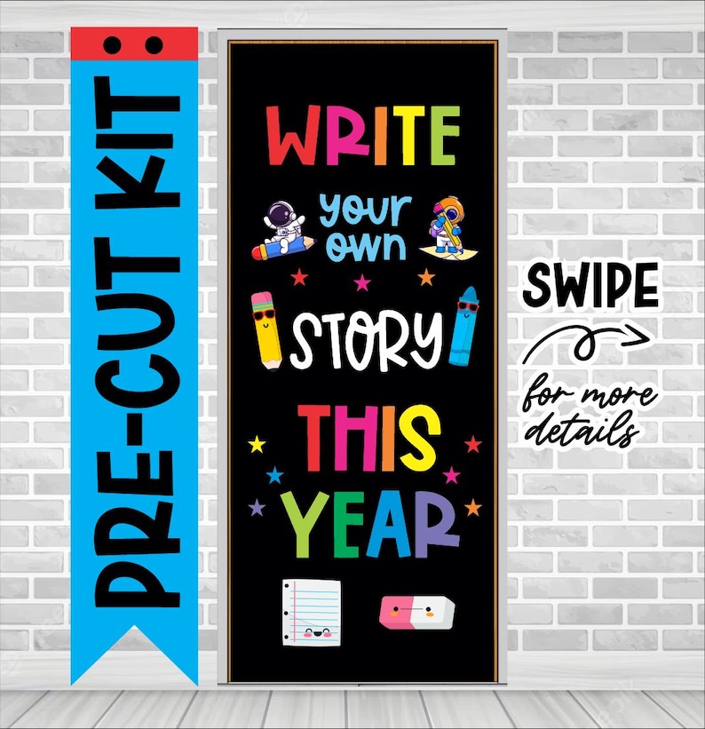 WRITE YOUR OWN Story School Door Decoration Kit, Classroom Door Decor ...