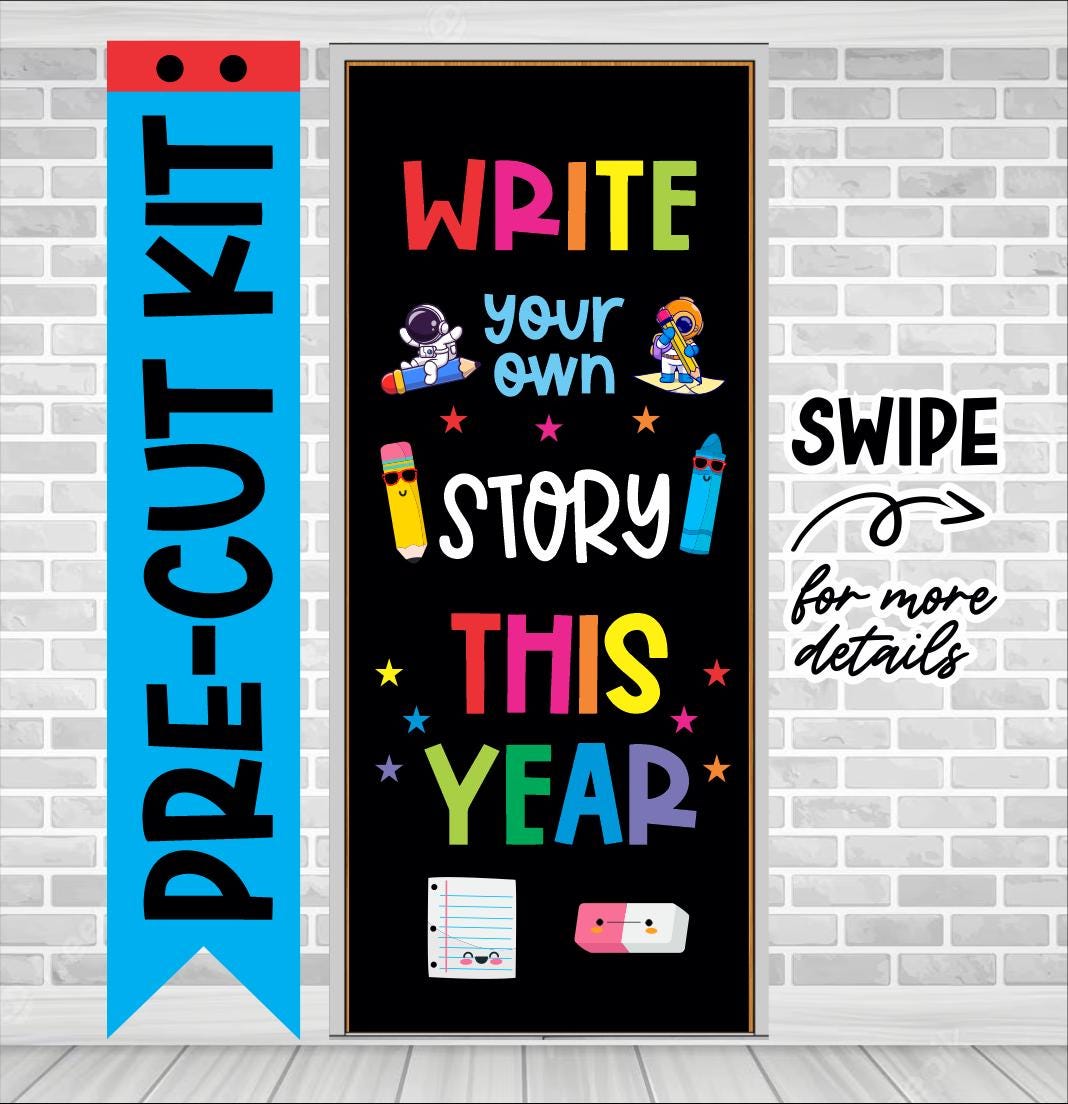 WRITE YOUR OWN Story School Door Decoration Kit, Classroom Door Decor ...