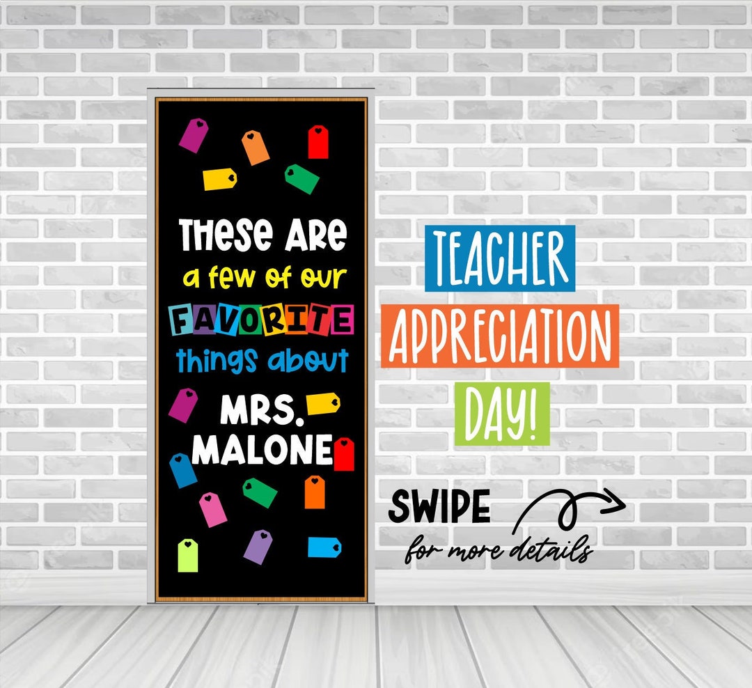 FAVORITE THING Teacher Appreciation Day School Door Decor Classroom ...