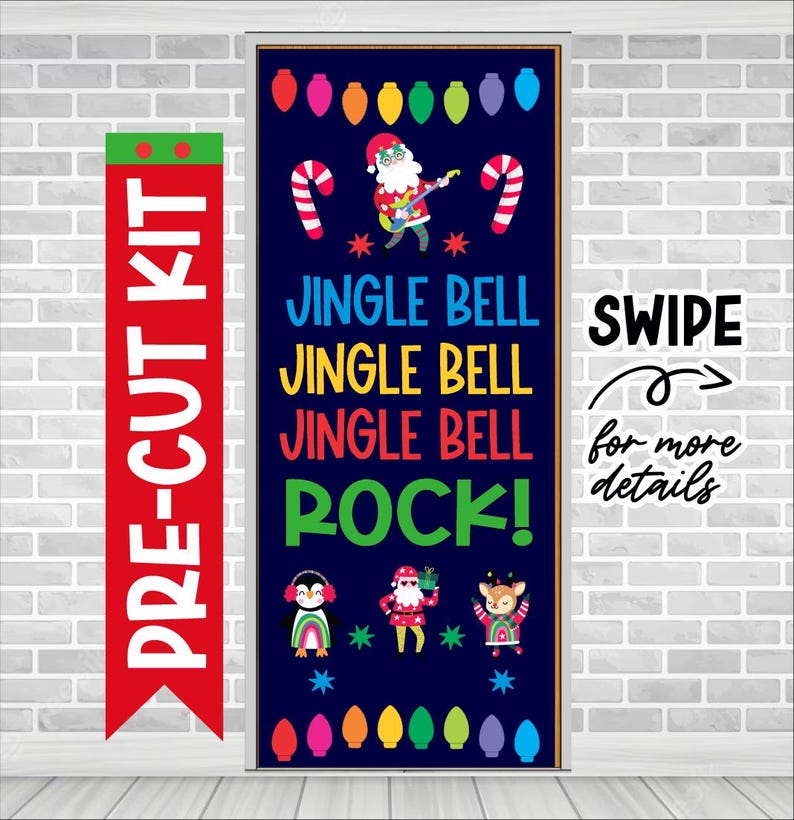 Christmas Classroom Bulletin Board Set Door Decoration | Precut ...