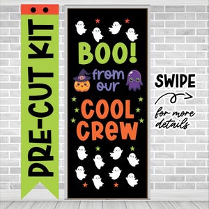 COOL CREW Halloween Bulletin Board Halloween School Door Decor Bulletin ...