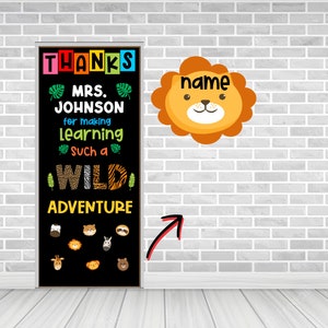 JUNGLE SAFARI Teacher Appreciation Day Kit, School Door Decoration ...