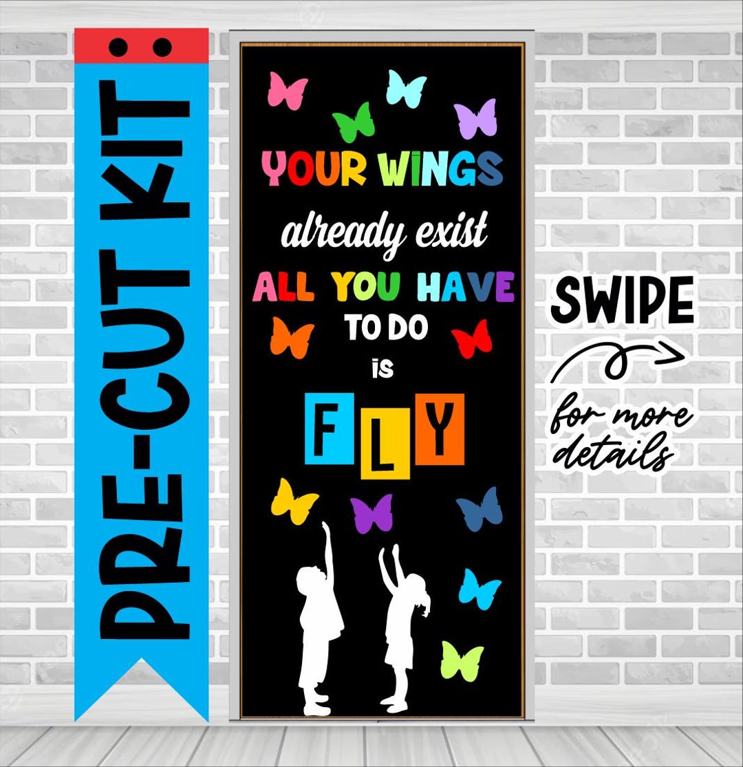 Your Wings Classroom Door Decoration Kit: Teacher Appreciation - Etsy