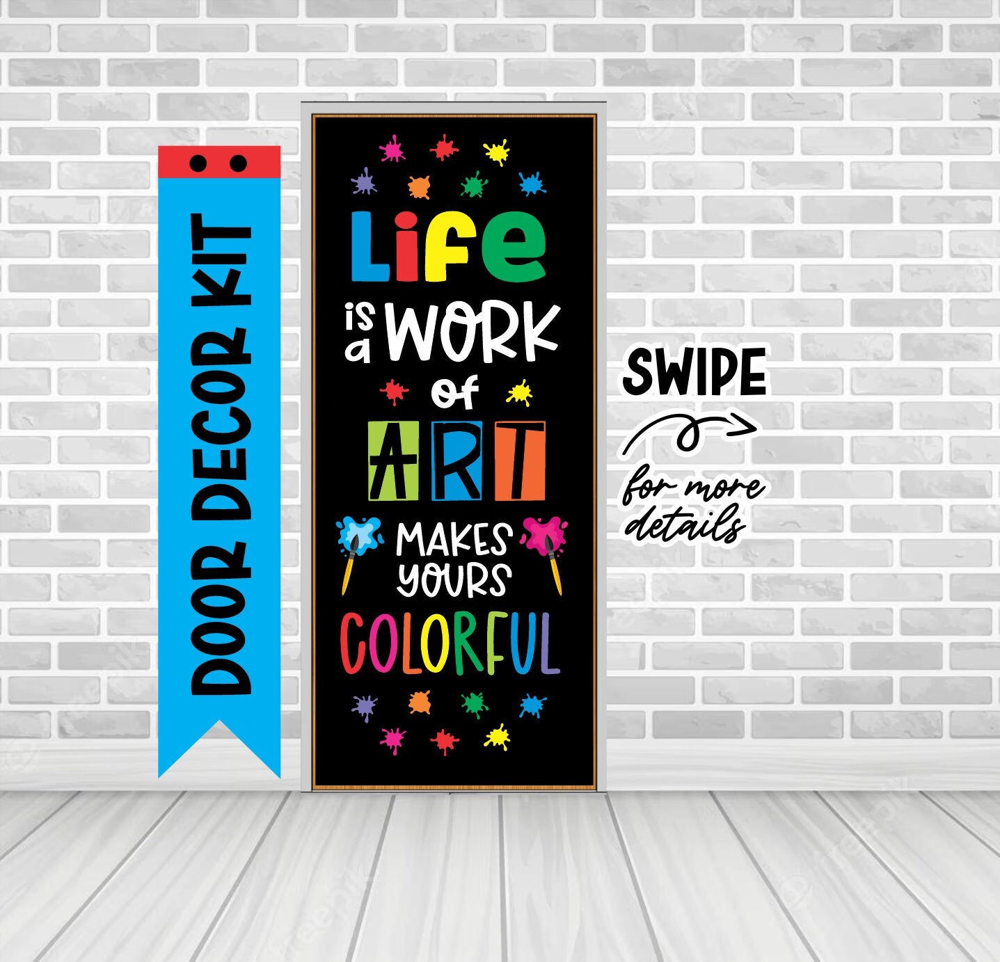 LIFE IS A Work of Art Bulletin Board Kit Classroom Decoration - Etsy
