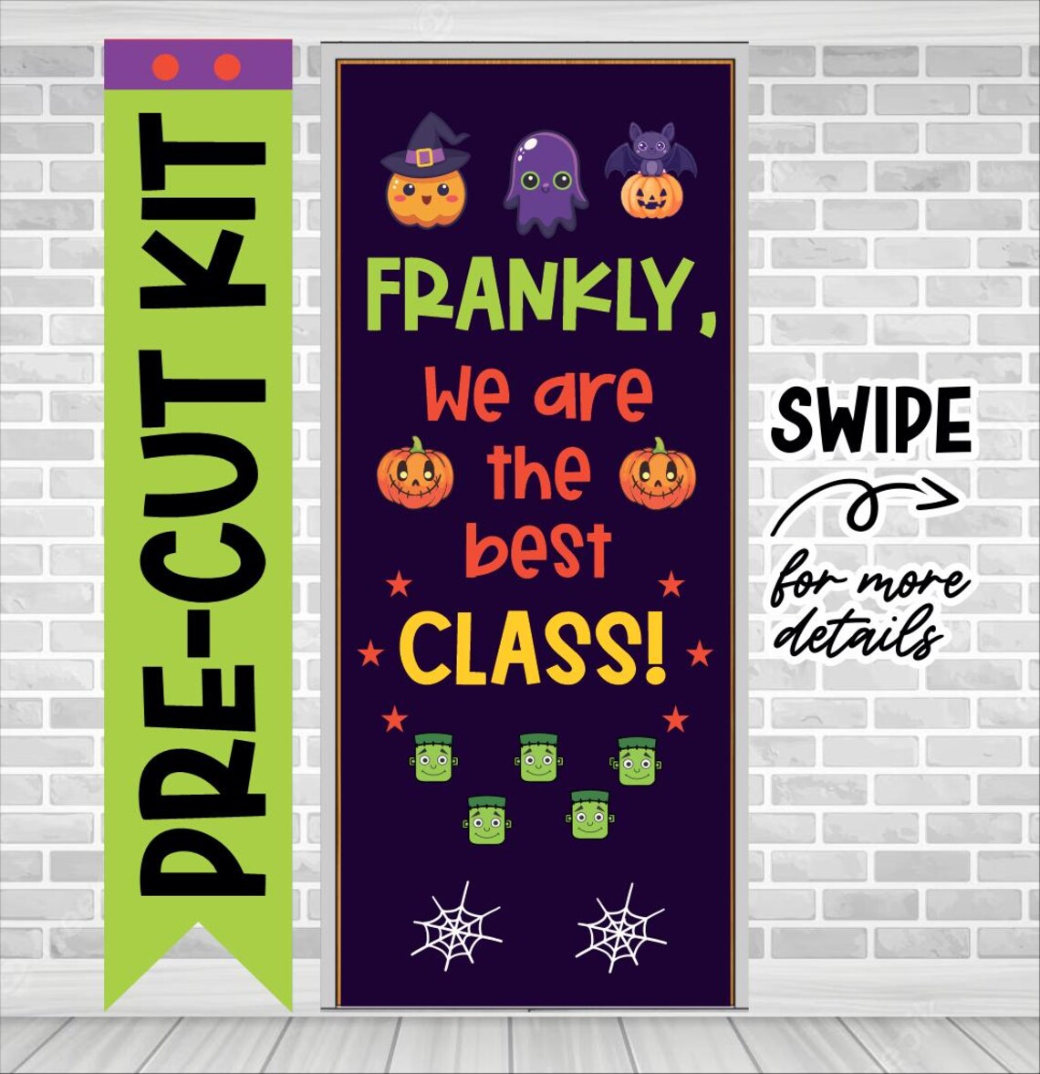 Halloween Classroom Door Decoration: Pre-cut Bulletin Board Kit - Etsy