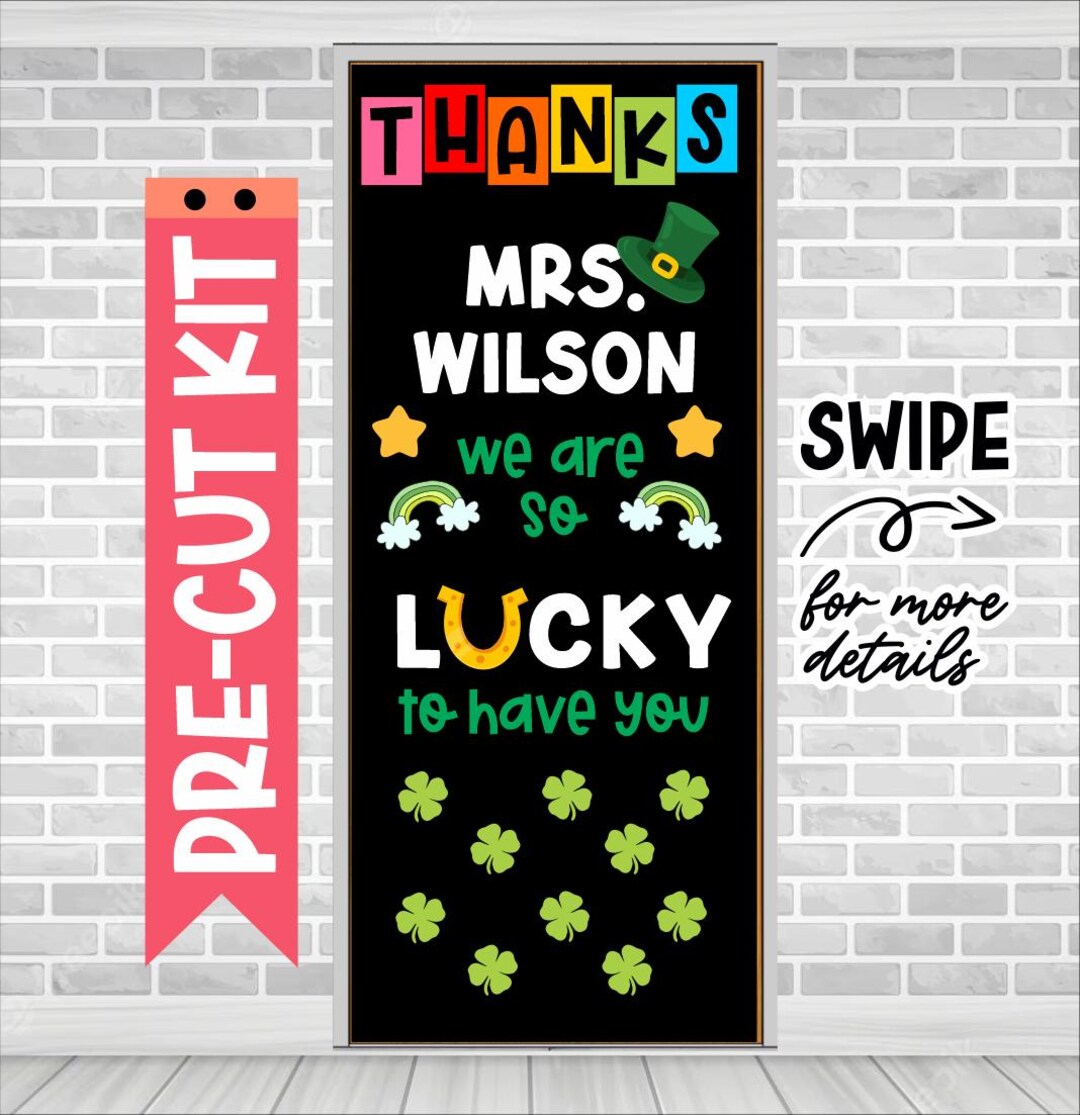 LUCKY Precut Teacher Appreciation Door Decorations, School Decoration ...
