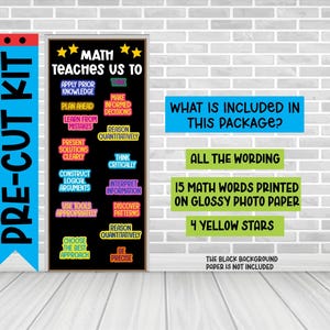 MATH School Door Decoration Kit: Teacher Appreciation Classroom Decor ...