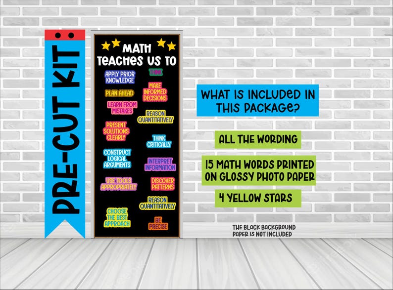 MATH School Door Decoration Kit: Teacher Appreciation Classroom Decor ...