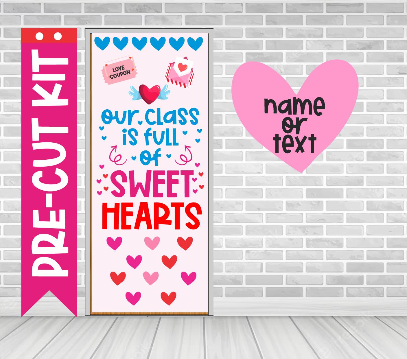SWEET HEARTS VALENTINES Precut School Classroom Decoration, February ...