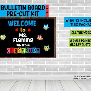 WELCOME OWL Bulletin Board Kit: Classroom Door Decoration - Etsy