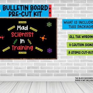 MAD SCIENTIST Bulletin Board Letter Classroom Decoration Teacher ...