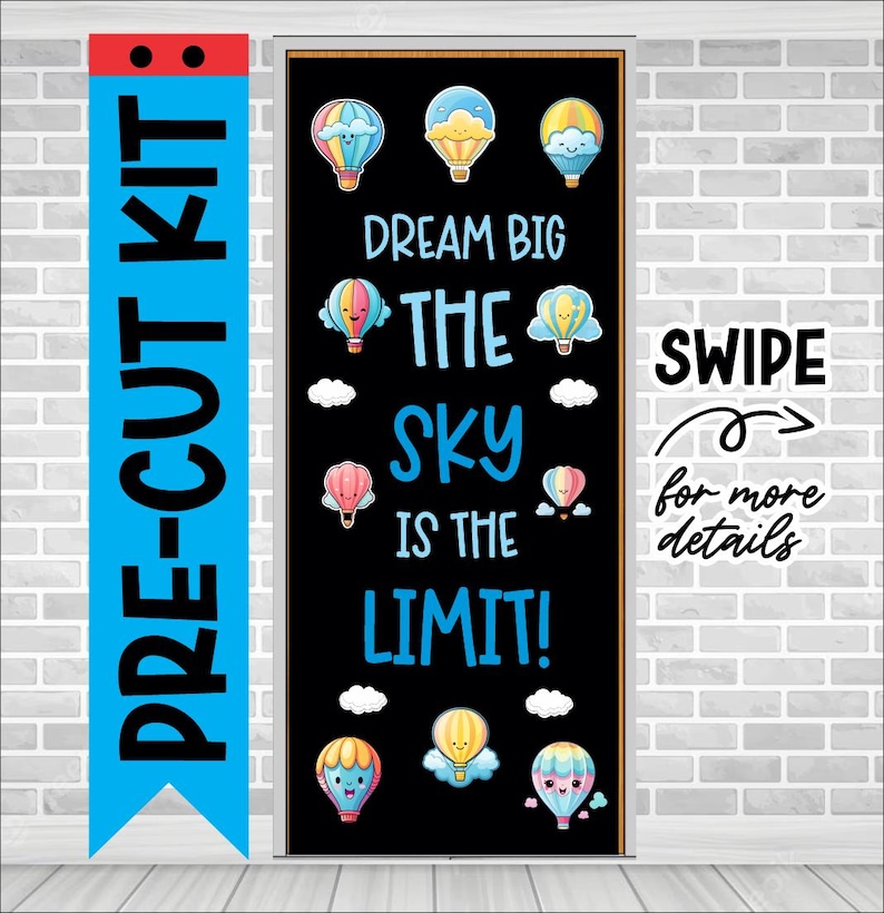 THE SKY LIMIT Precut School Door Decoration Classroom Letters, Door ...