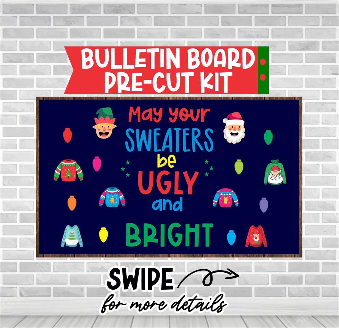 Christmas Classroom Bulletin Board Set Door Decoration | Precut ...