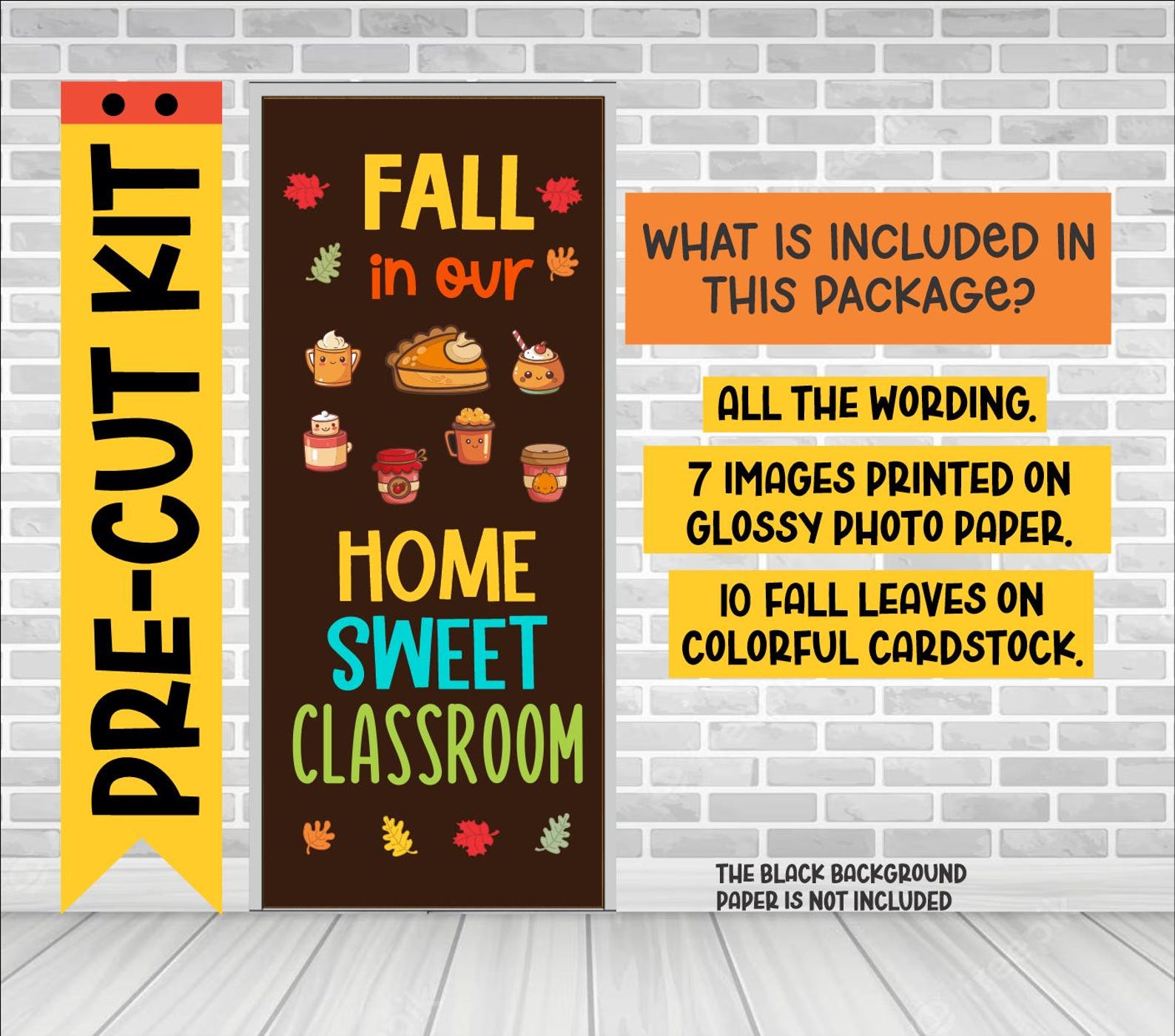 Fall Bulletin Board Precut Kit | Precut Fall Classroom Door Decor Set ...