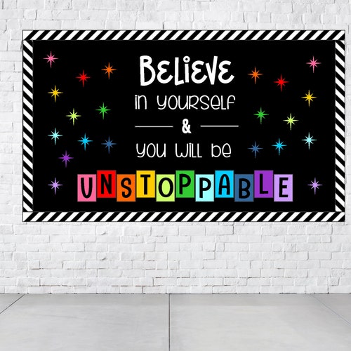 Imagine Believe Achieve Bulletin Board Letters Classroom - Etsy