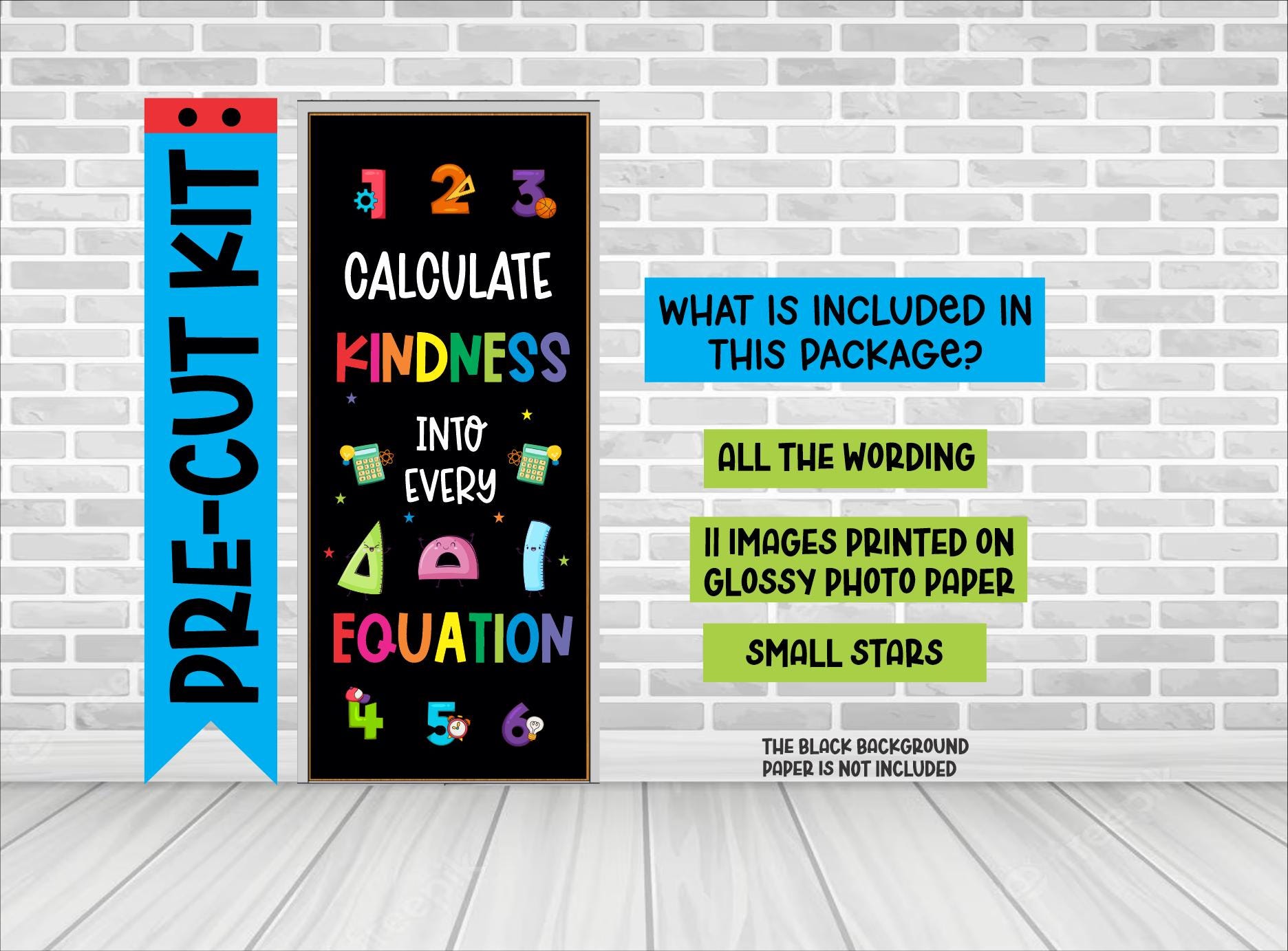 Calculate Kindness Math Door Kit: School Bulletin Board Decoration - Etsy