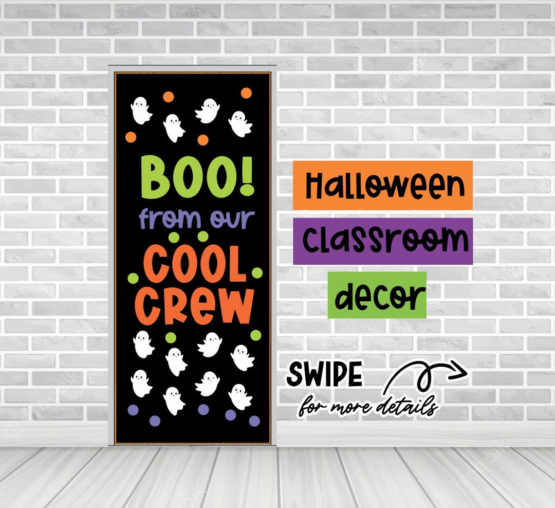 COOL CREW Halloween Bulletin Board Halloween School Door Decor - Etsy