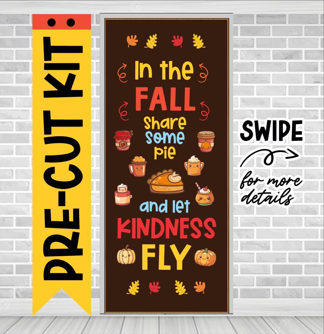 Fall Bulletin Board Precut Kit | Precut Autumn Classroom Door Decor Set ...