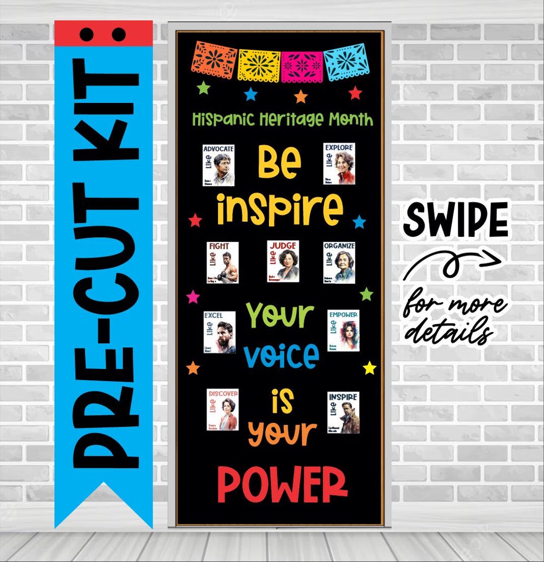 Hispanic Heritage Month Classroom Door Decoration Kit - Etsy