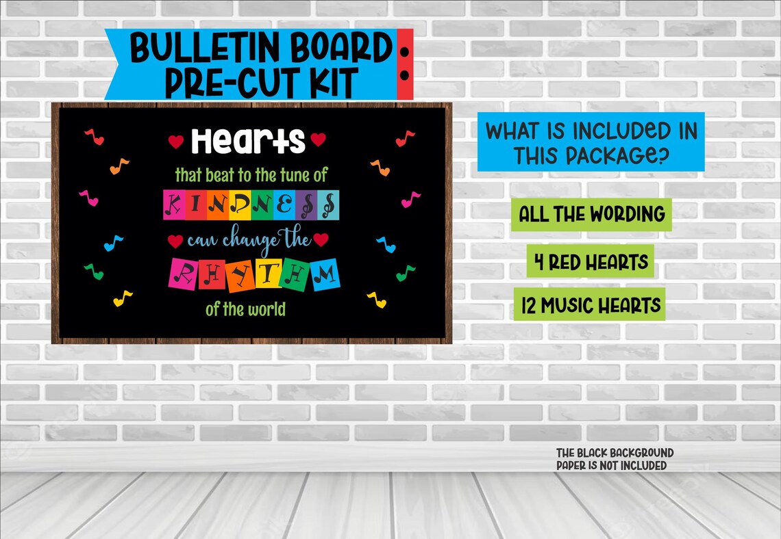 Kindness Music Classroom Door Decoration: Bulletin Board Letters - Etsy