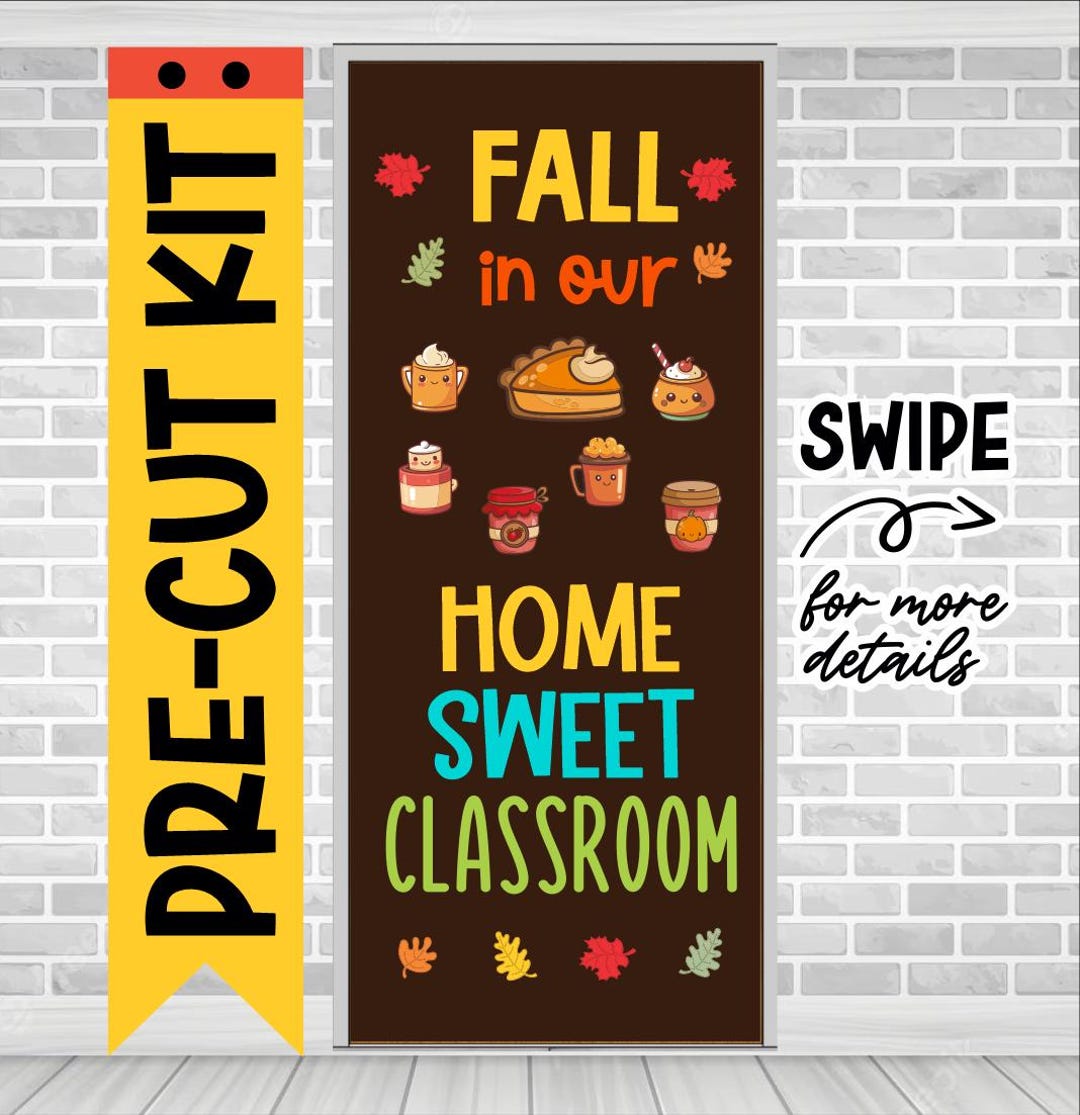 Fall Bulletin Board Precut Kit | Precut Fall Classroom Door Decor Set ...