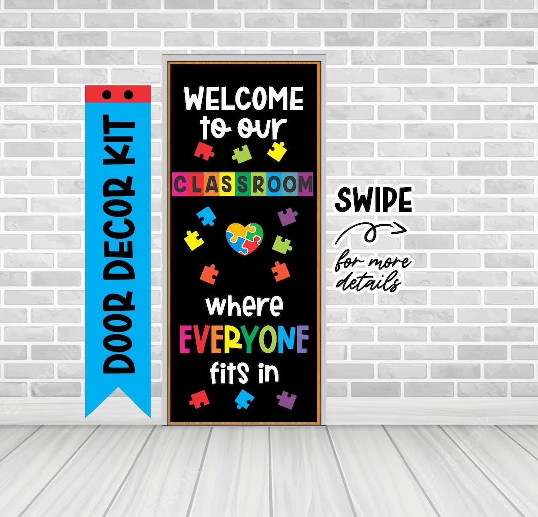 AUTISM School Door Kit Decoration Autism Decoration School - Etsy