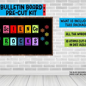 SCIENCE ROCKS Bulletin Board Kit School Letters Classroom Decoration ...