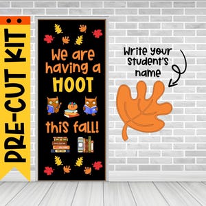 HAVING HOOT PRECUT Fall School Door Kit Classroom Decor Autumn Bulletin ...