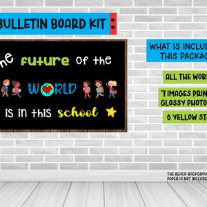 THE FUTURE OF the World Bulletin Board Kit Letters Classroom Decoration ...