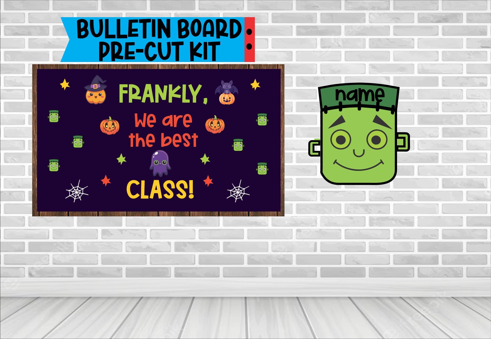 Frankenstein Halloween Bulletin Board Kit: Precut October Decor - Etsy