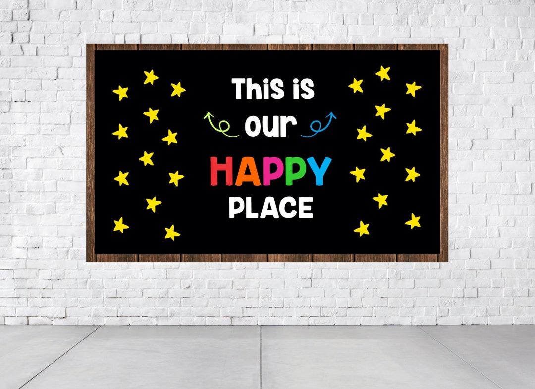 HAPPY PLACE Bulletin Board Letter Classroom Decoration Teacher - Etsy