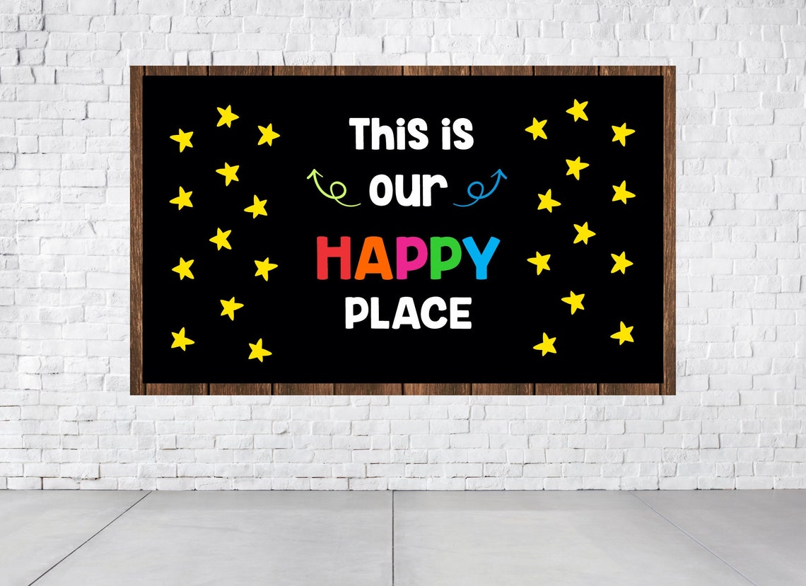 HAPPY PLACE Bulletin Board Letter Classroom Decoration Teacher - Etsy