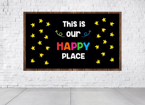 HAPPY PLACE Bulletin Board Letter Classroom Decoration Teacher - Etsy